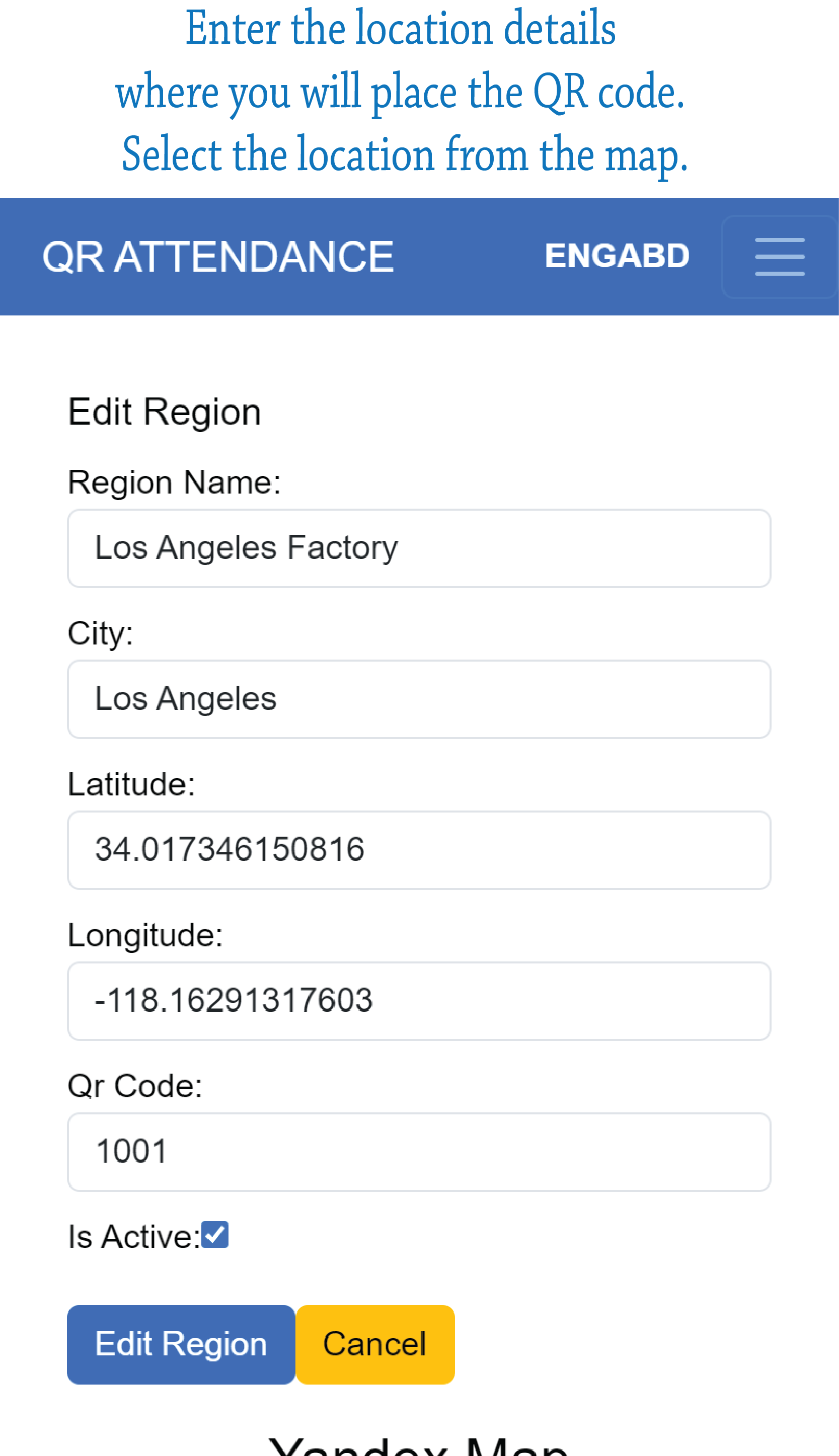 QR Code Attendance System